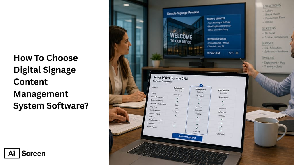 How To Choose Digital Signage Content Management System Software?