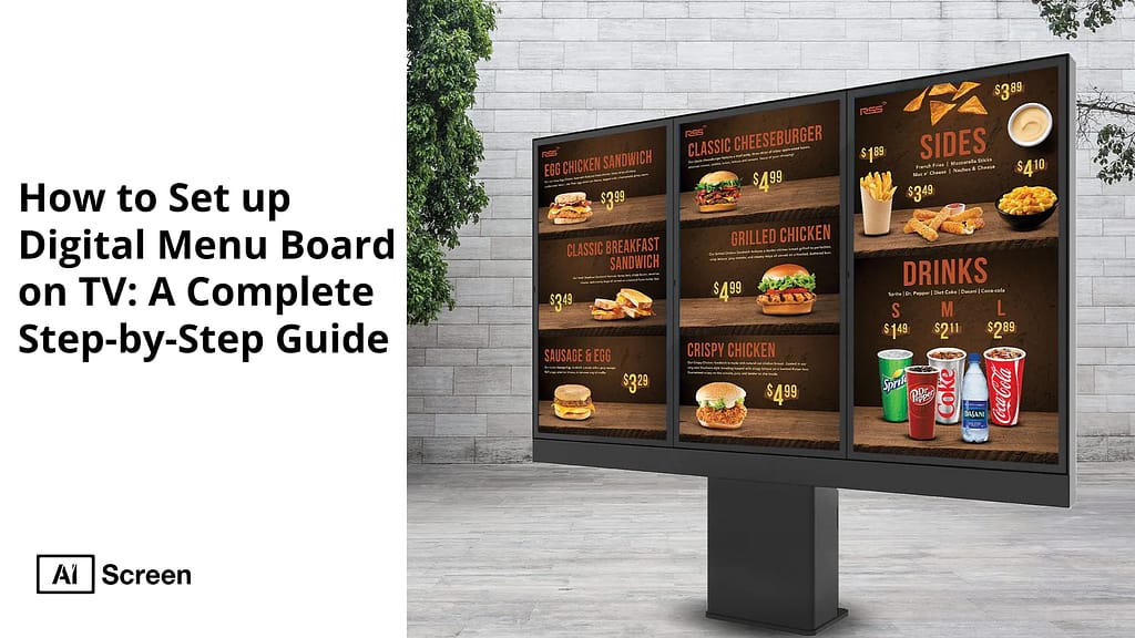How to Set Up Digital Menu Board on TV?