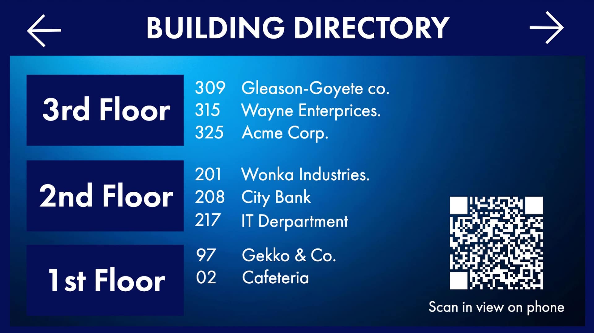 Digital Directory | Digital Building Directory Signage | AIScreen