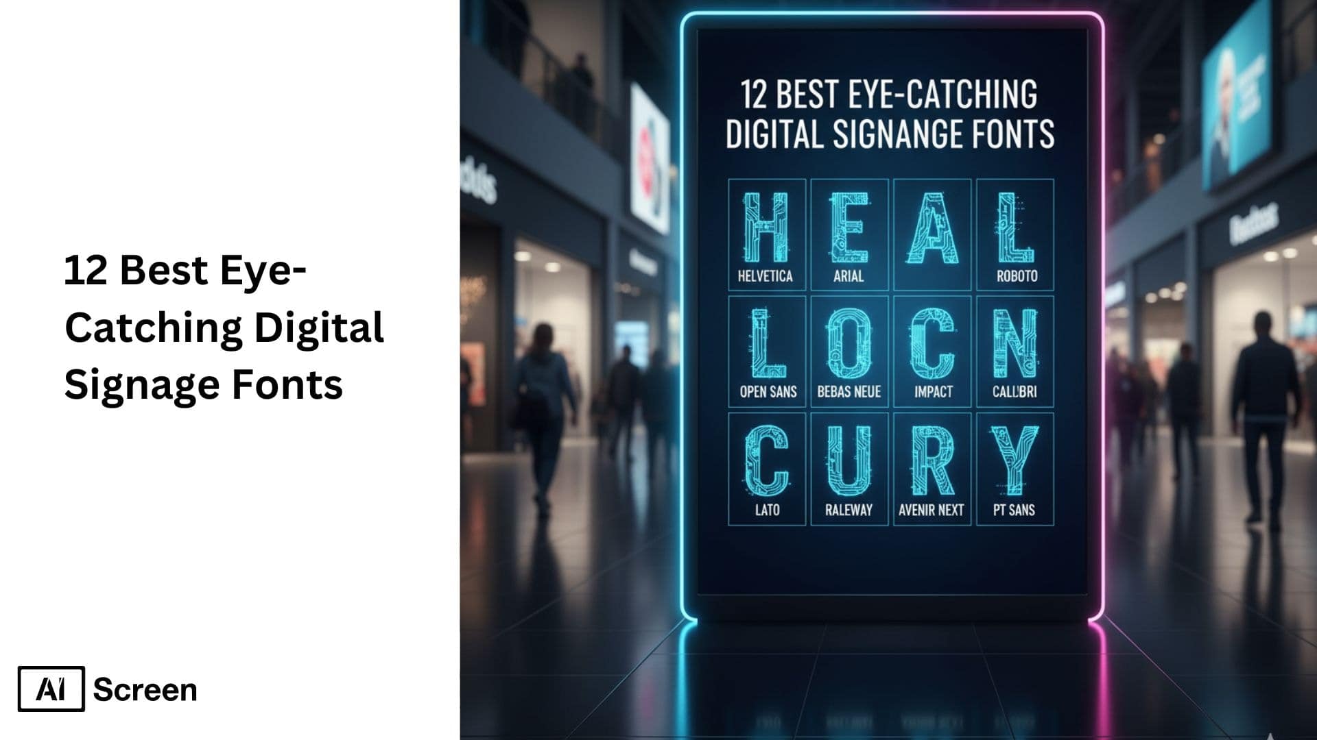 12 Best Eye-Catching Digital Signage Fonts