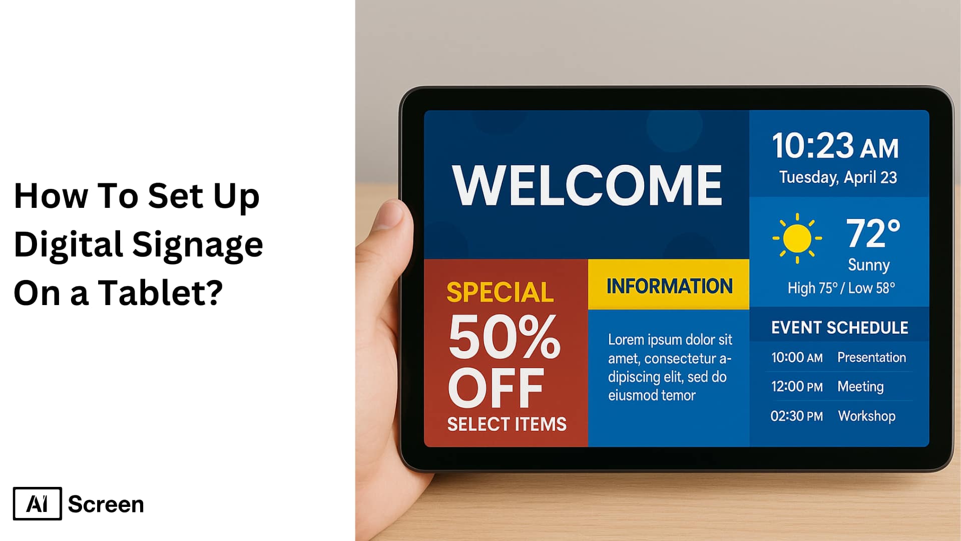 How To Set Up Digital Signage On a Tablet?