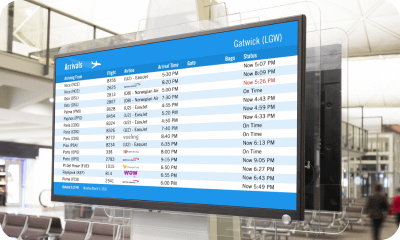 Airports Digital Signage | AIScreen