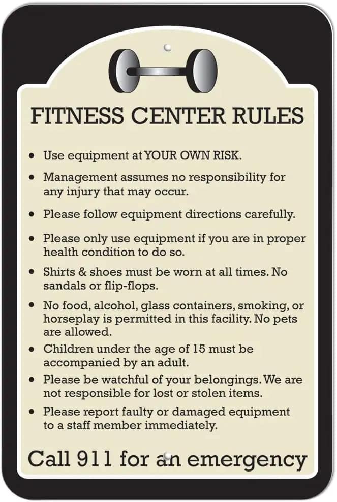 13 Creative Gym Sign Ideas for Displaying Rules | AIScreen