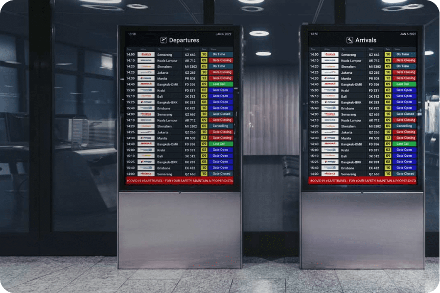 Airports Digital Signage | AIScreen