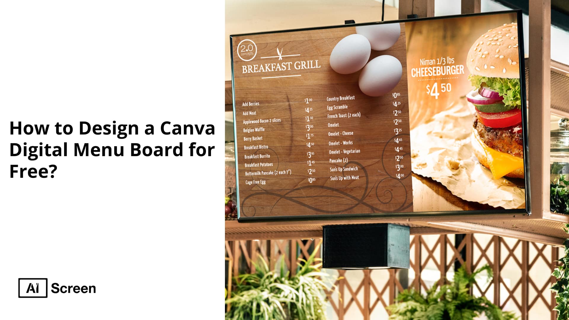How to Design a Canva Digital Menu Board for Free?
