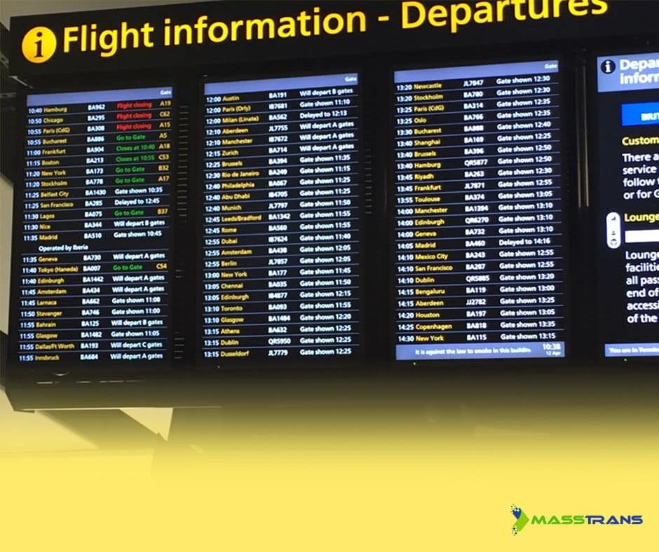 Flight Information to Display on an Airport Screen